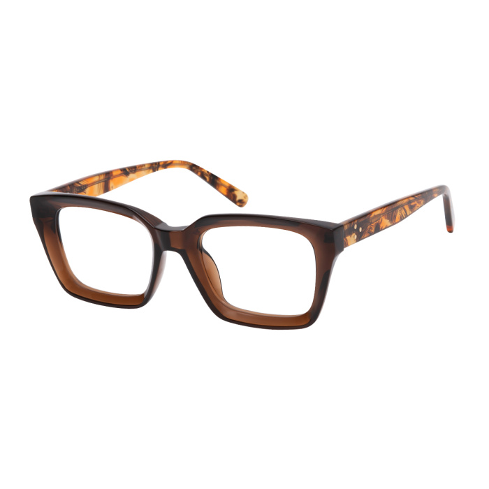Rectangle Brown Eyeglasses