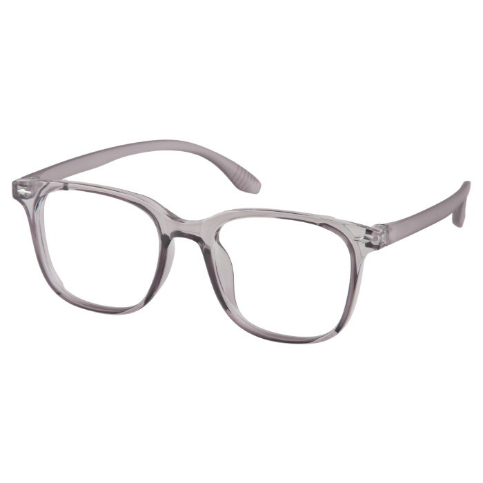 Square Transparent Gray Eyeglasses