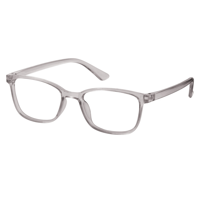Rectangle Transparent Gray Eyeglasses