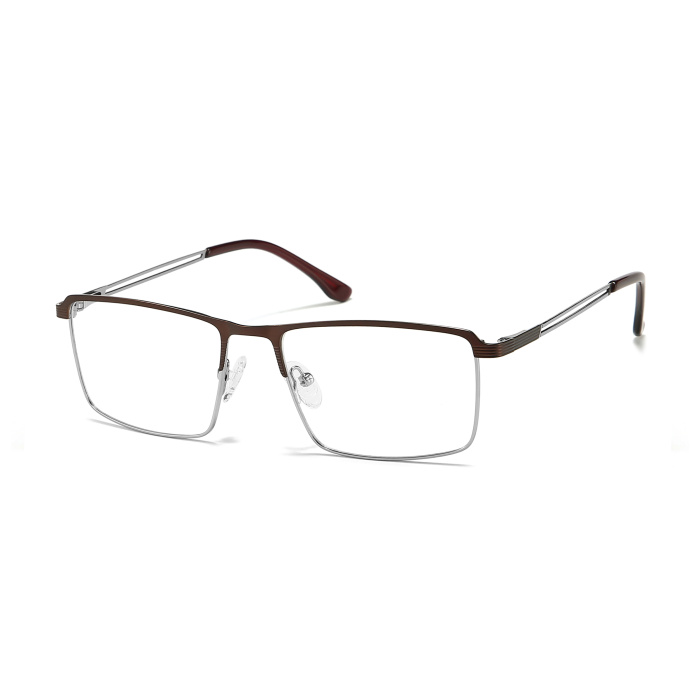 Rectangle Brown Eyeglasses