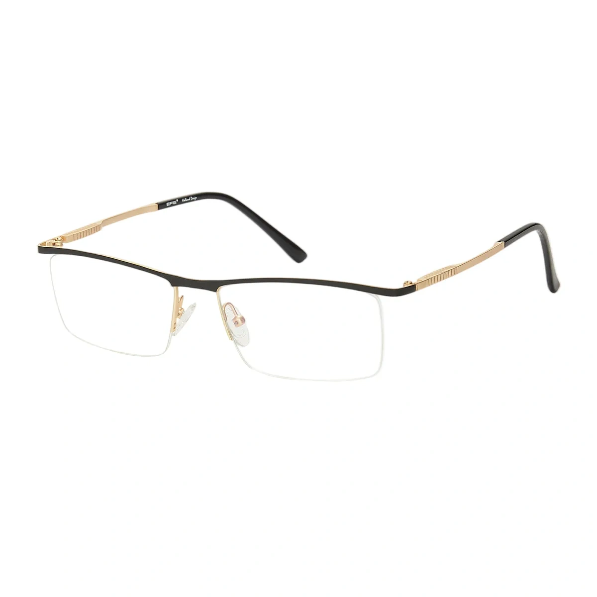 Alta Browline Black Gold Glasses For Men Efe
